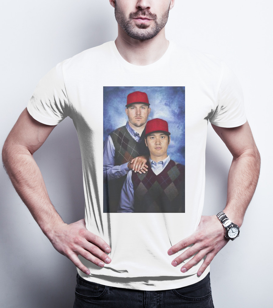 Los Angeles Angels Shohei Ohtani And Mike Trout Baseball Step Brothers Movie T-Shirt