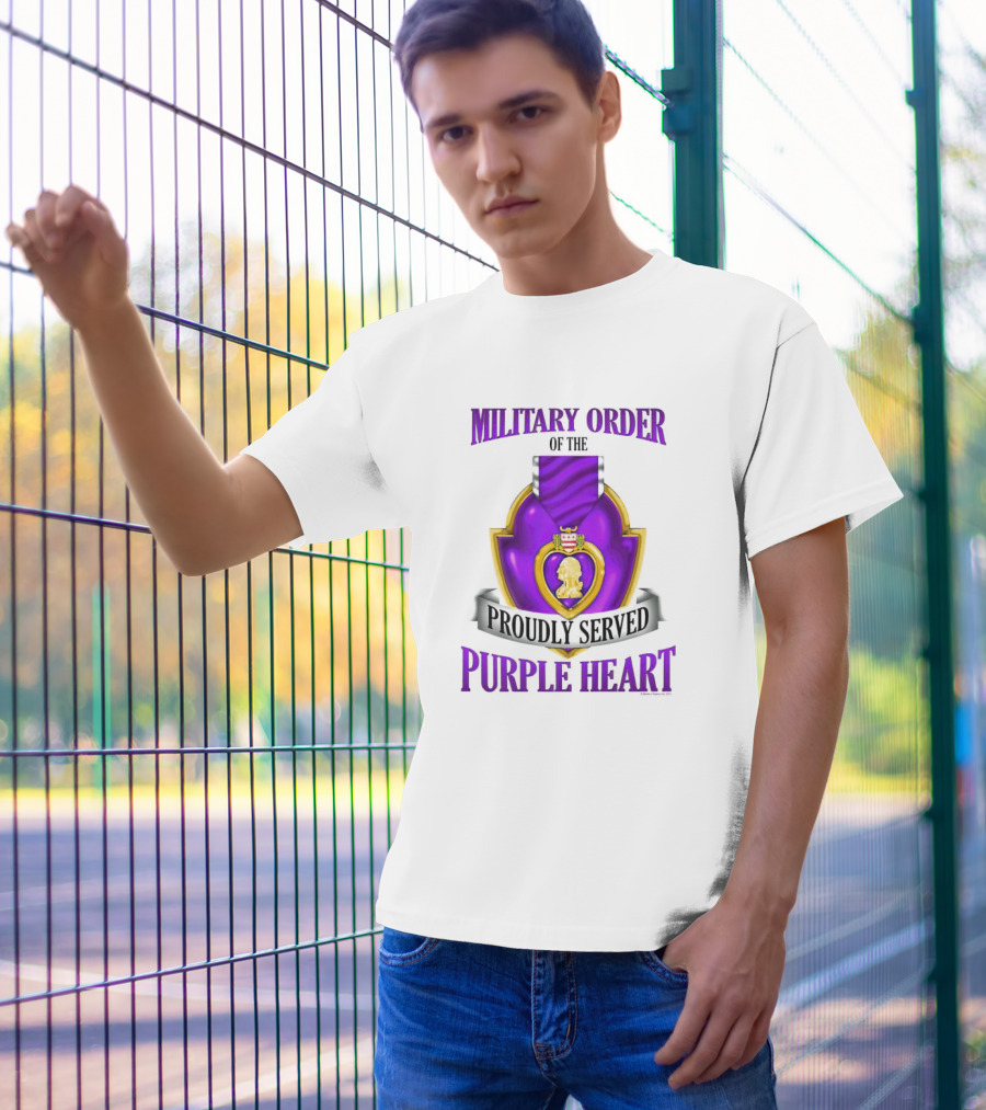 Military Order Of The Proudly Served Purple Heart Honor Emblem T-Shirt