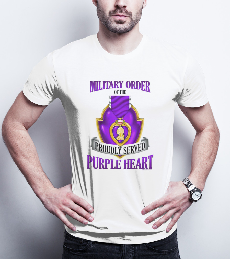Military Order Of The Proudly Served Purple Heart Honor Emblem T-Shirt