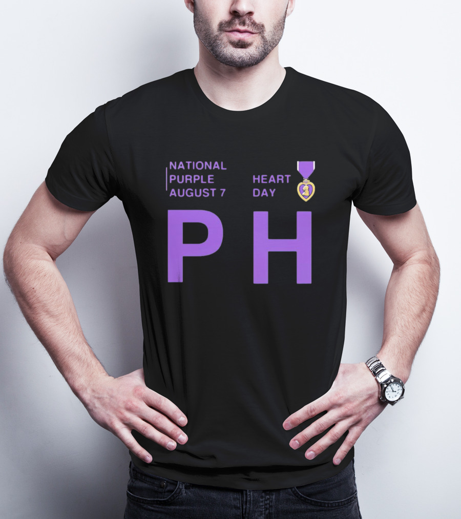 National Purple Heart Day August 7 PH T-Shirt