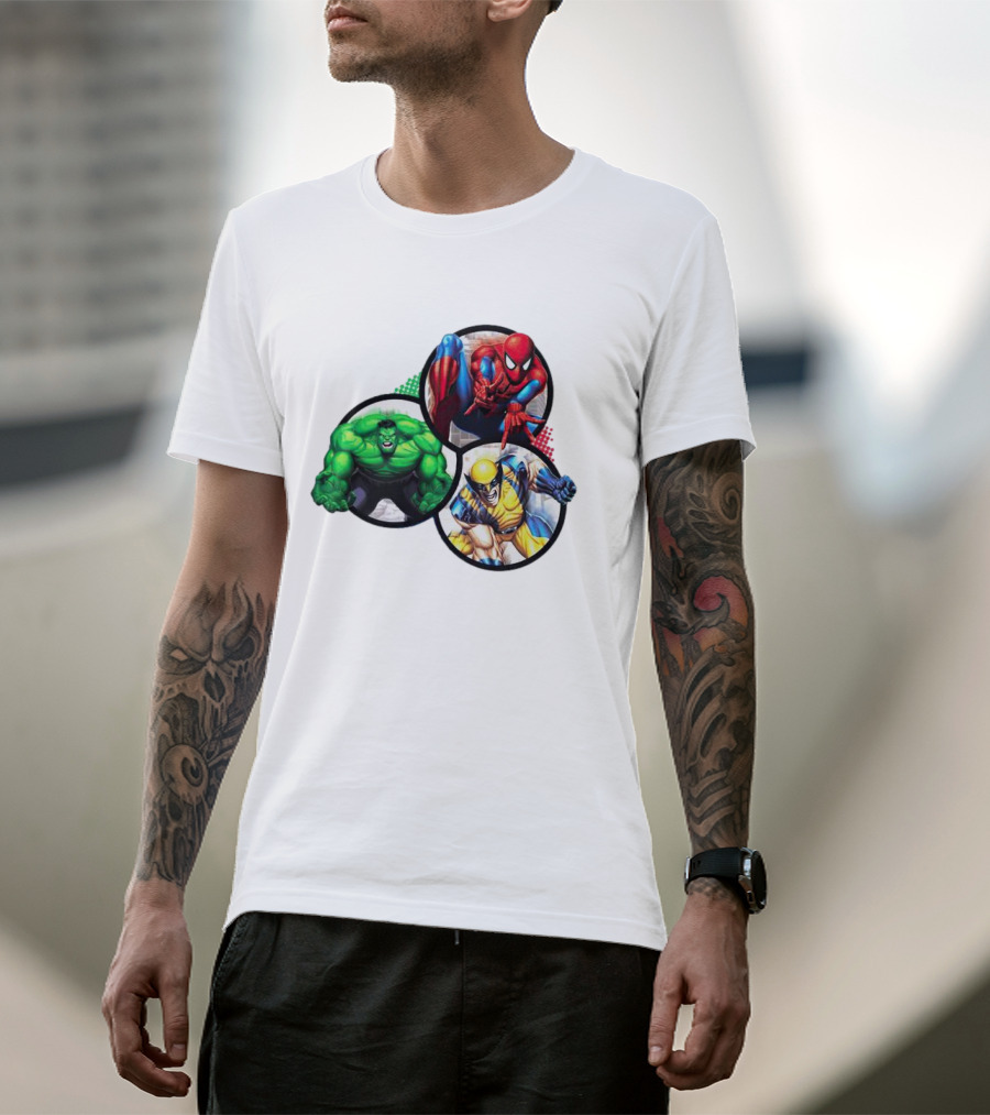Marvel's Trinity Hulk Spider-Man Wolverine T-Shirt