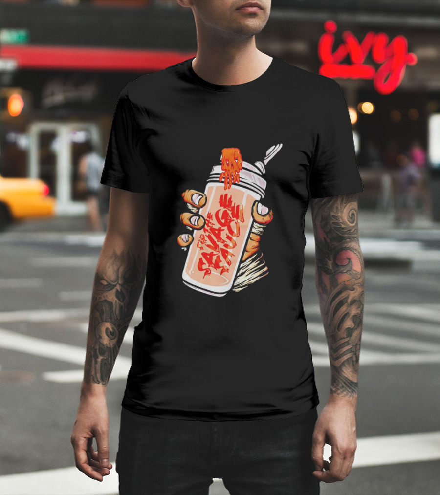 Iron Savages Consume Fiery Savage Sauce Bottle T-Shirt