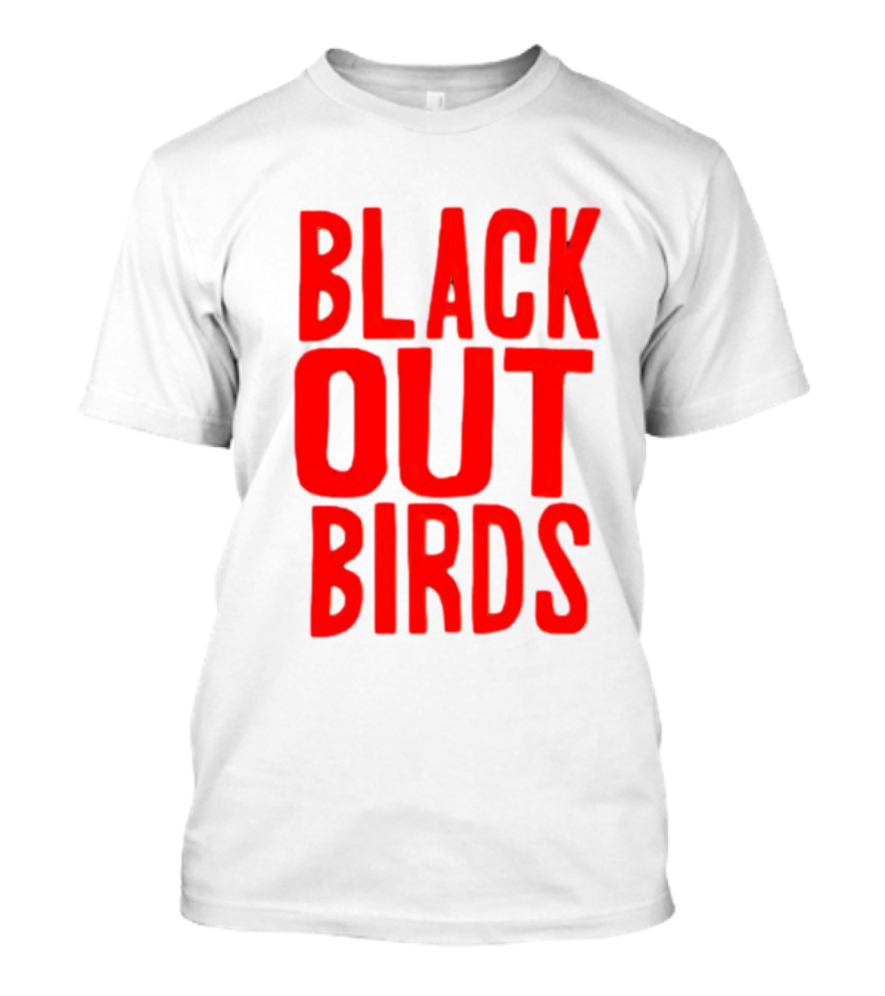 Louisville Black Out Birds Bold Red Text T-Shirt
