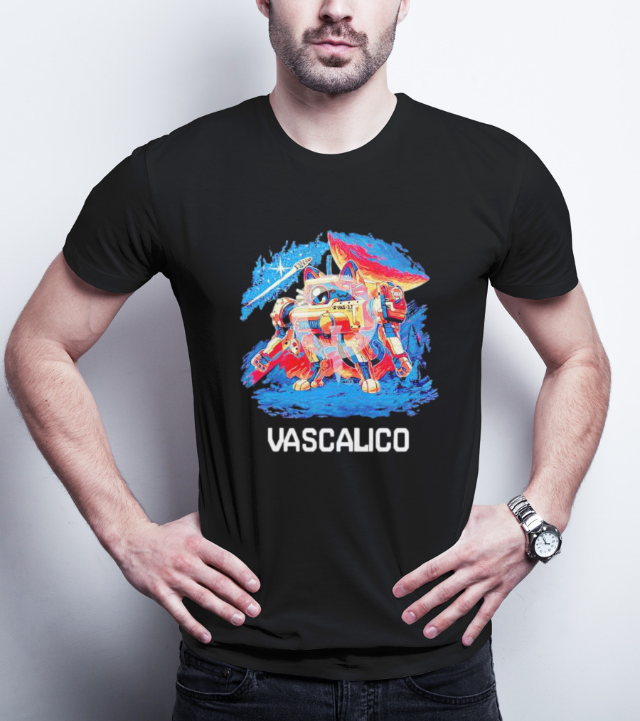 Vascalico Mech Cat Galaxy Adventure T-Shirt