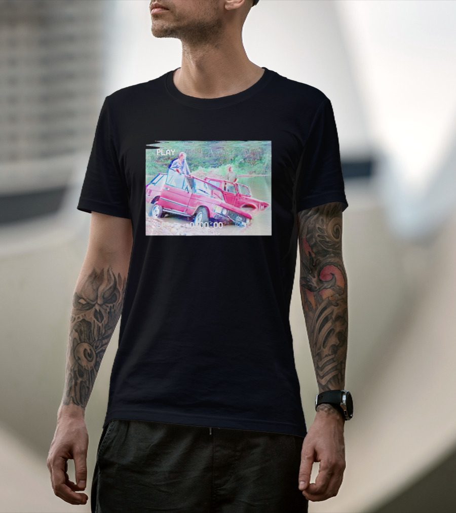 Top Gear Bolivia River Scene Retro Car Adventure Play T-Shirt
