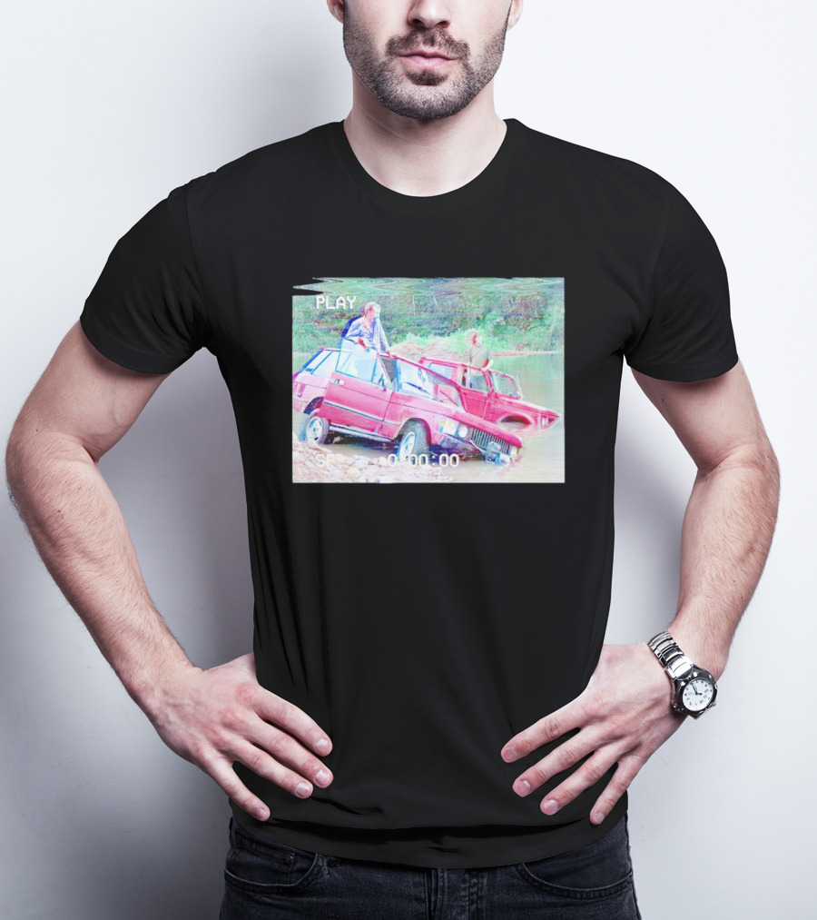 Top Gear Bolivia River Scene Retro Car Adventure Play T-Shirt