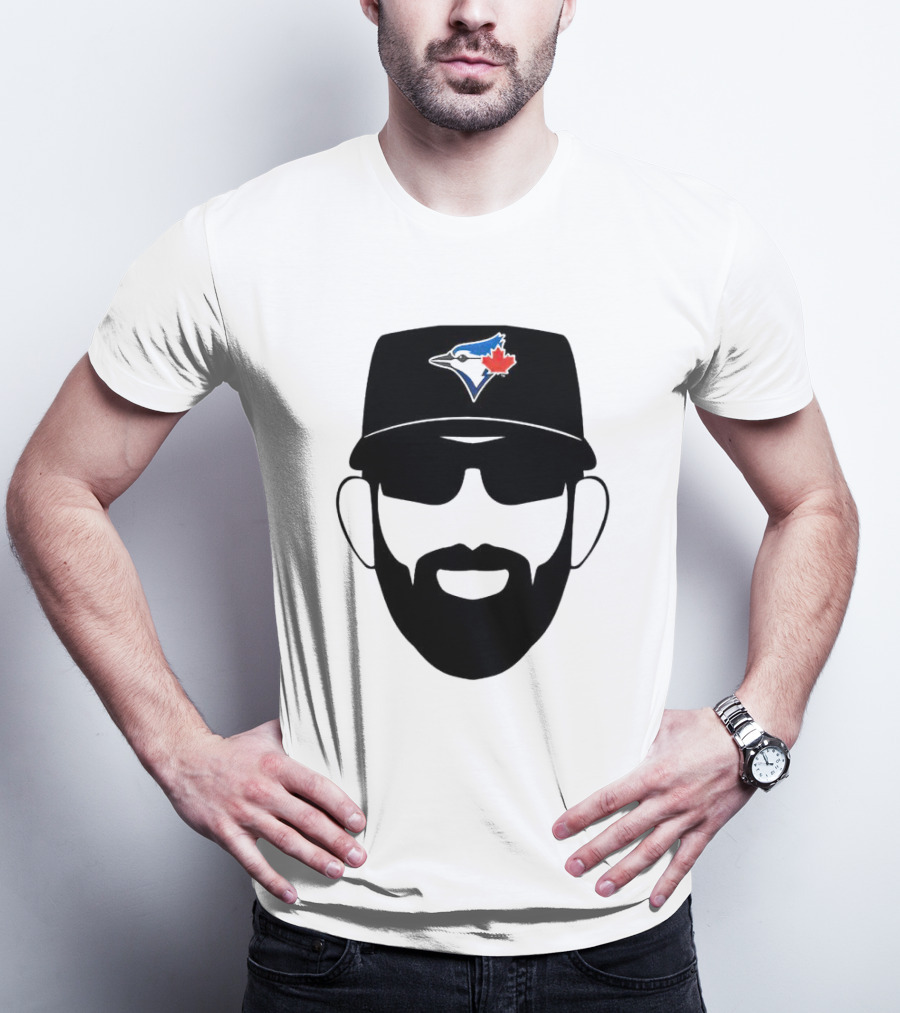 Toronto Blue Jays Jose Bautista Honda Level Of Excellent Blue Jay Logo Hat And Beard T-Shirt