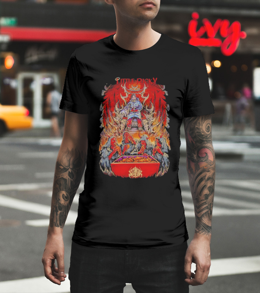 Ov Sulfur Little Ricky Throne With Red Crown And Flames T-Shirt