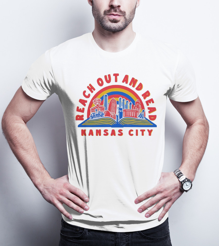 Reach Out And Read Kansas City Skyline With Book T-Shirt