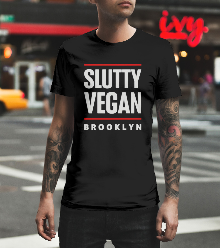 Slutty Vegan Brooklyn Restaurant Logo Style T-Shirt
