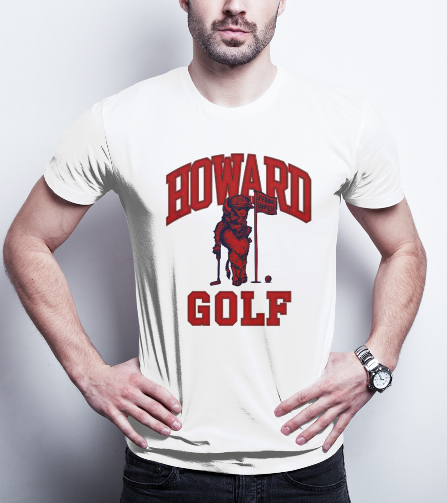 Howard Golf Pebble Beach Vintage Style Bull Golfer T-Shirt