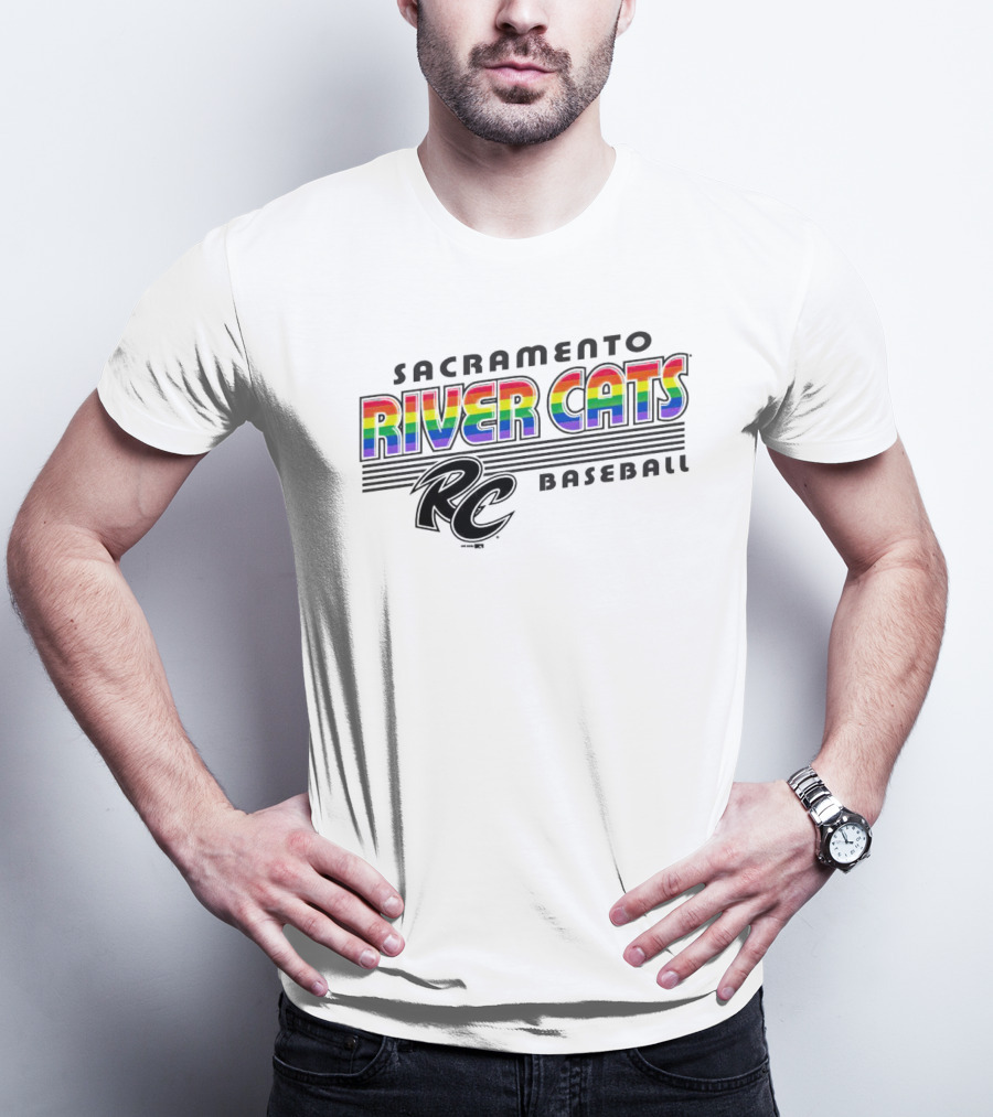 Sacramento River Cats Baseball Rainbow Pride RC T-Shirt