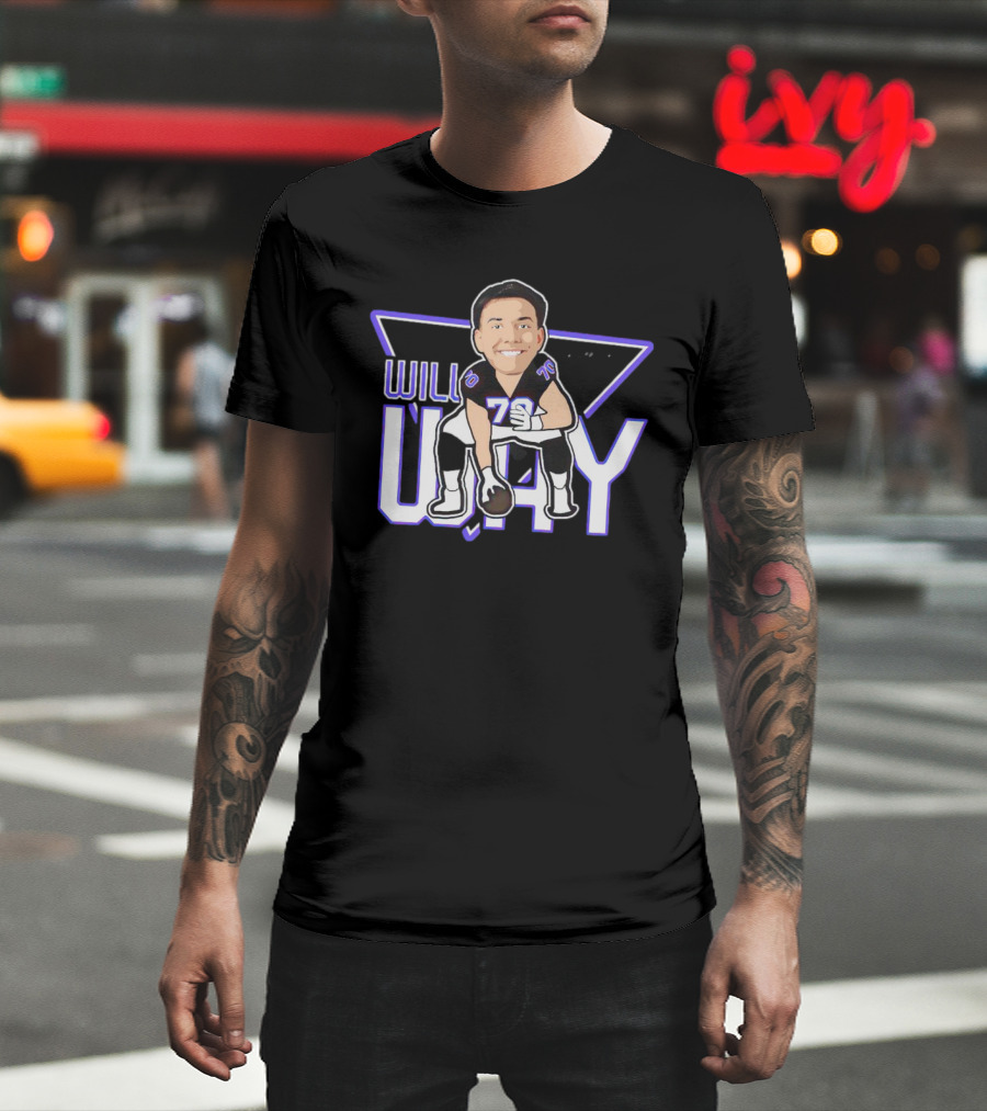 WILL WAY 70 Caricature Signature Football T-Shirt