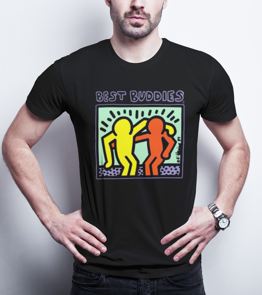 Keith Haring Best Buddies Dancing Figures T-Shirt