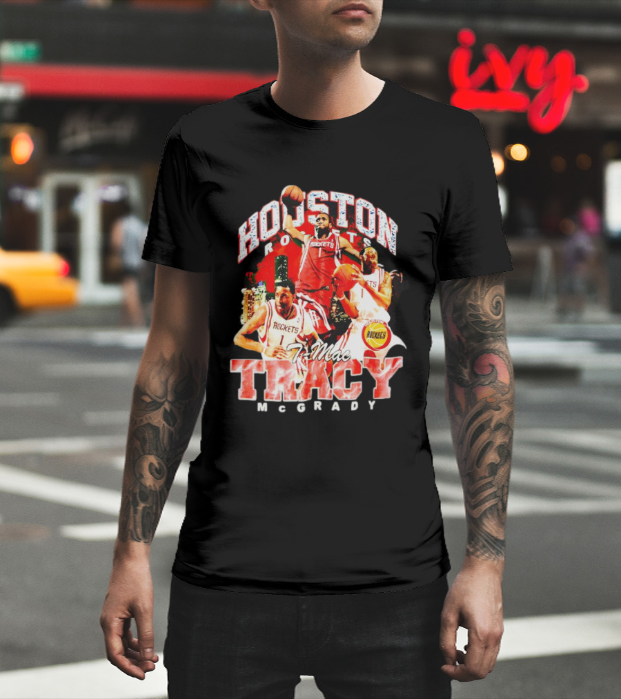 Houston Rockets T-Mac Tracy McGrady Hardwood Classics Bling Concert T-Shirt