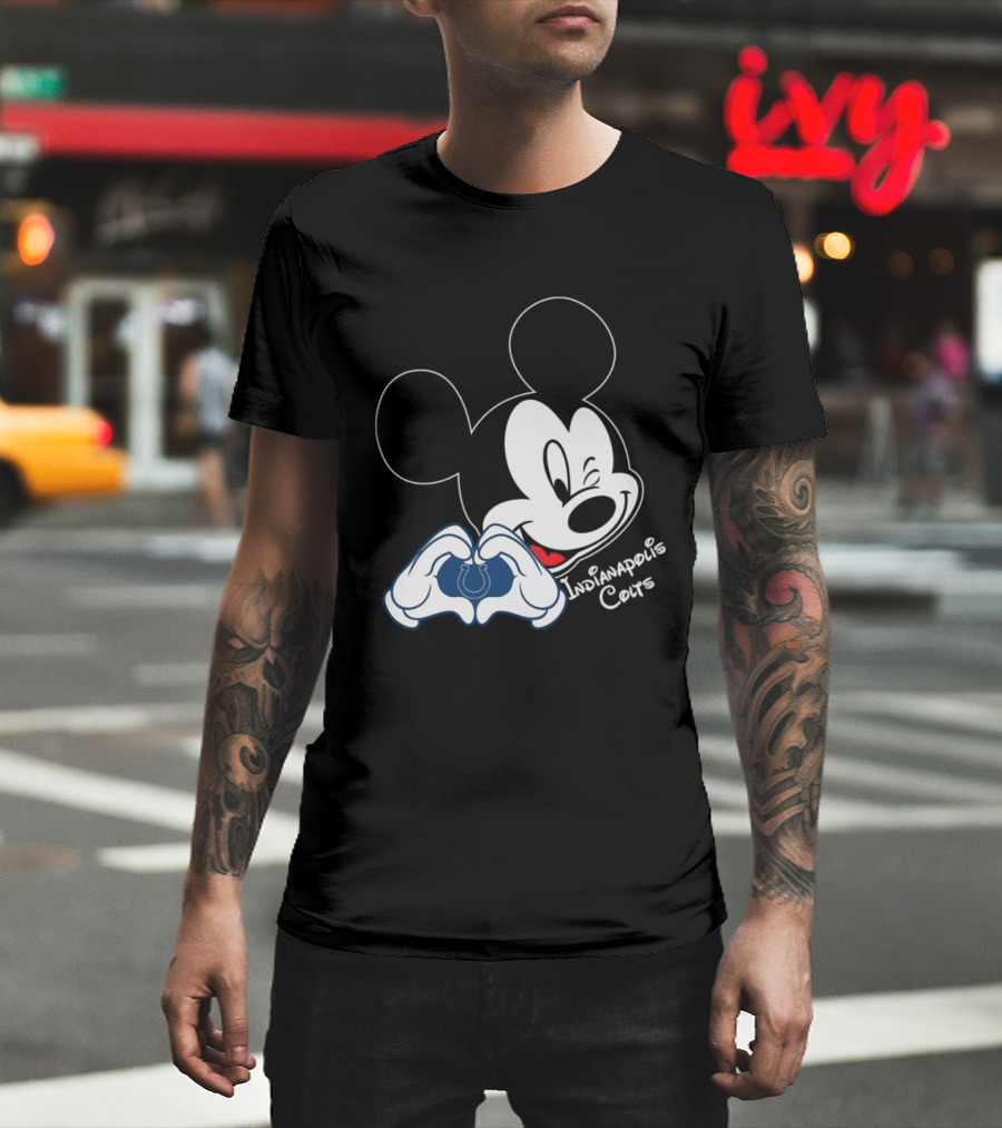 Mickey Indianapolis Colts Heart T-Shirt