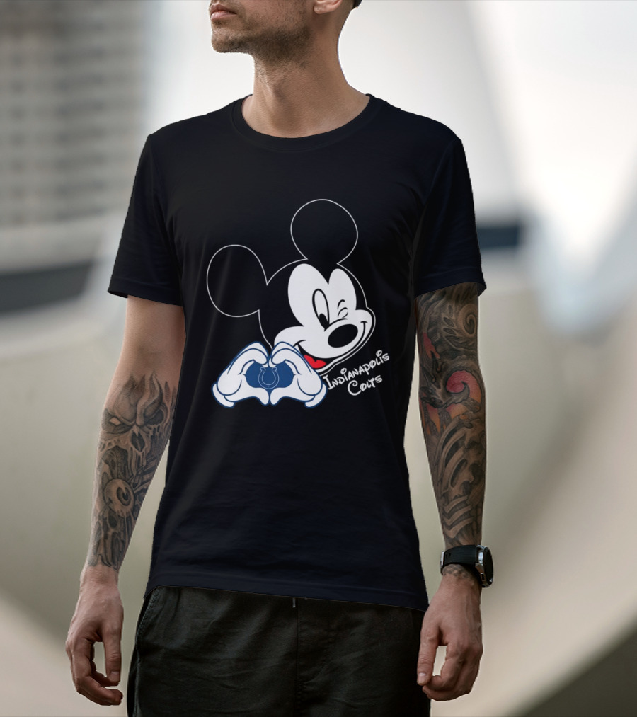 Mickey Indianapolis Colts Heart T-Shirt