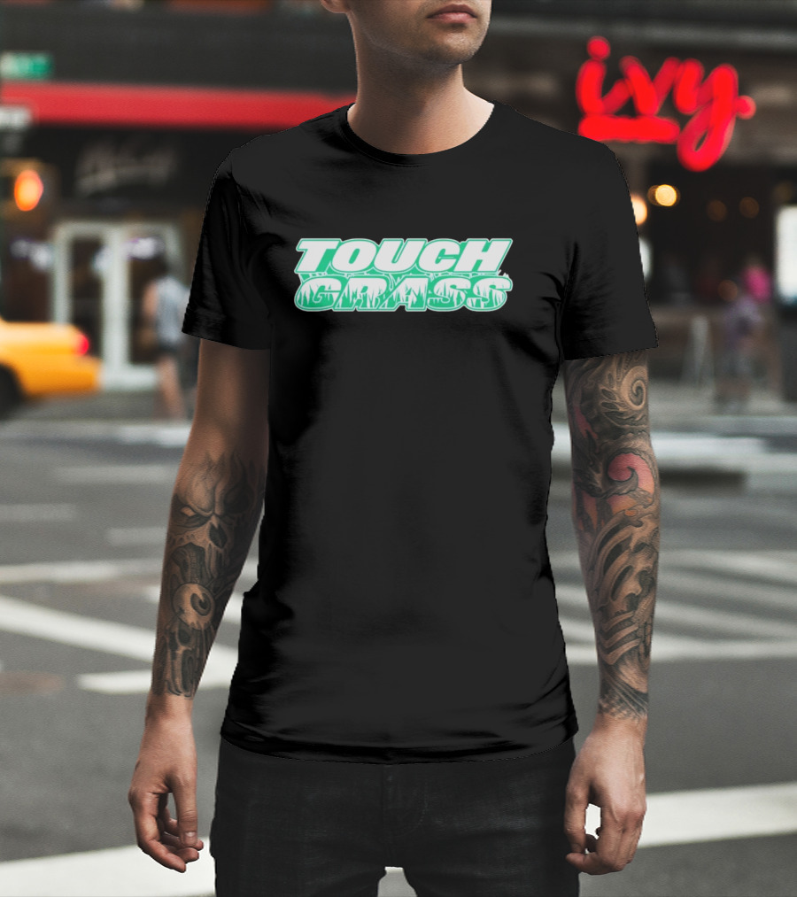 TOUCH GRASS Green Nature Aesthetic T-Shirt