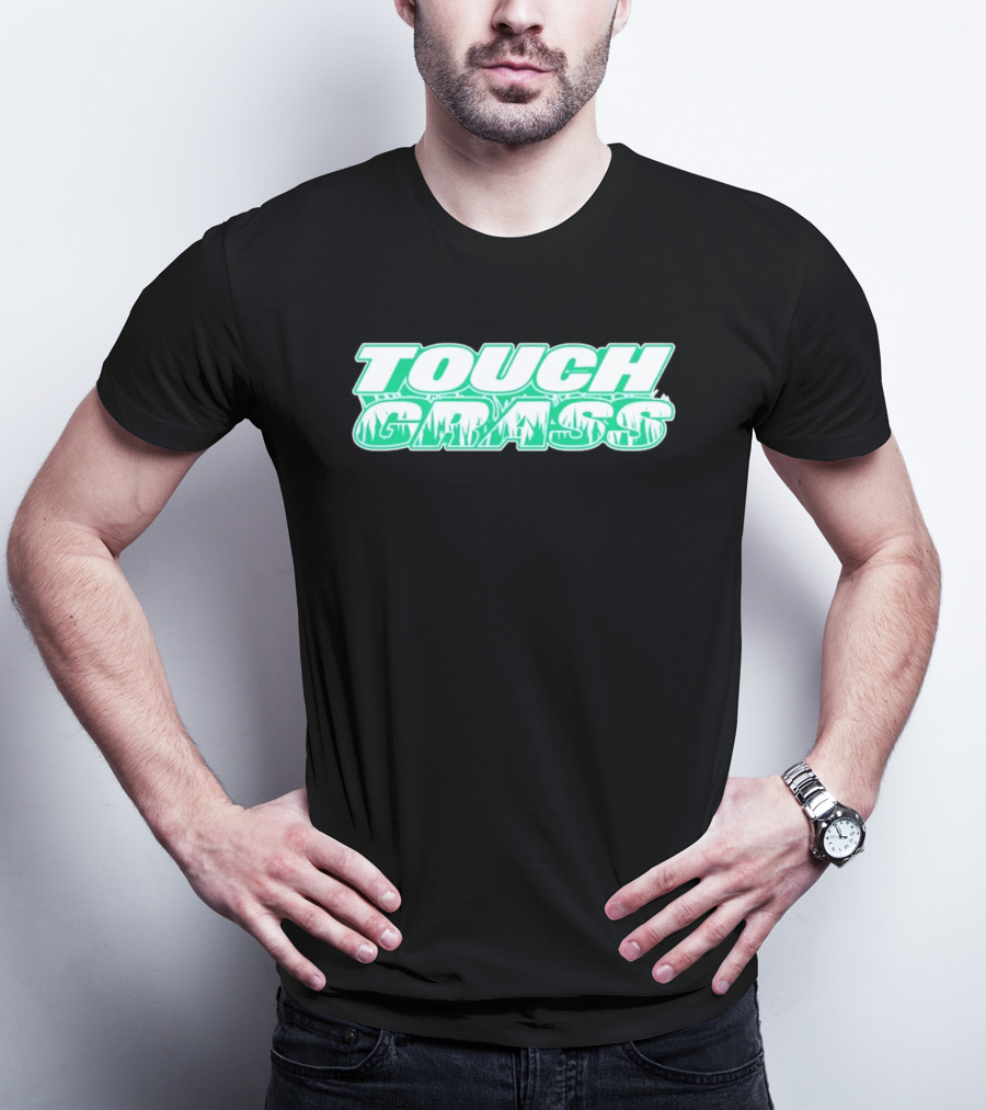 TOUCH GRASS Green Nature Aesthetic T-Shirt