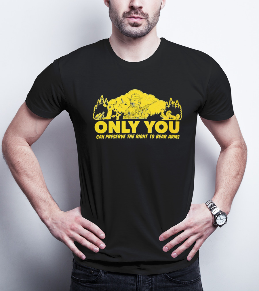 Only You Can Preserve The Right To Bear Arms Forest Ranger With Animals T-Shirt