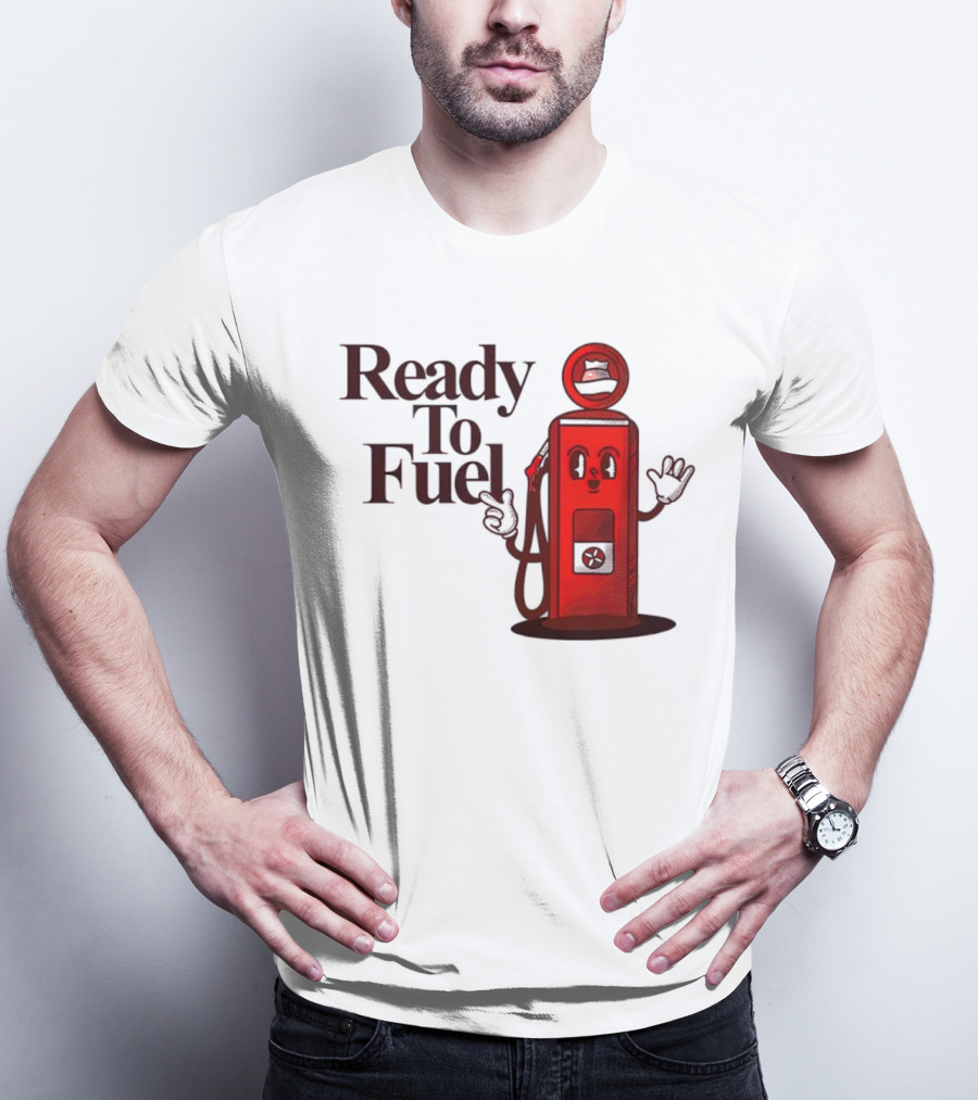 Ready To Fuel Cartoon Gas Pump T-Shirt