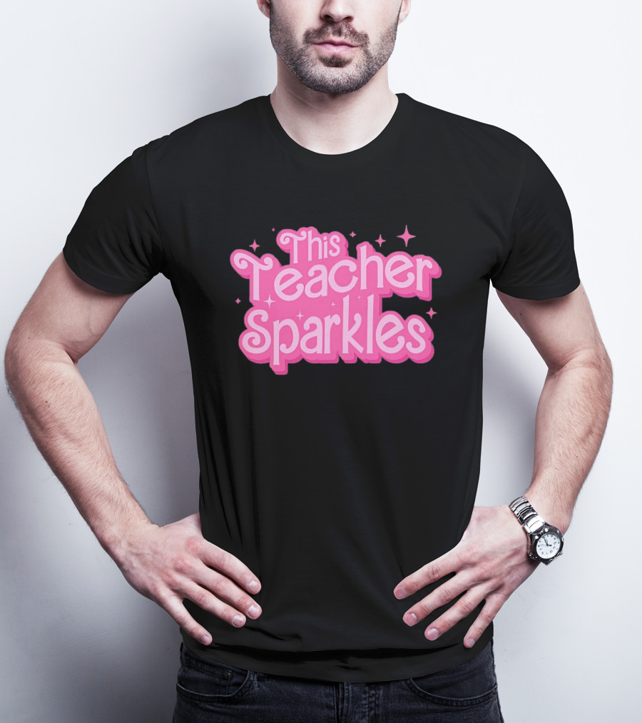Barbie This Teacher Sparkles Pink T-Shirt