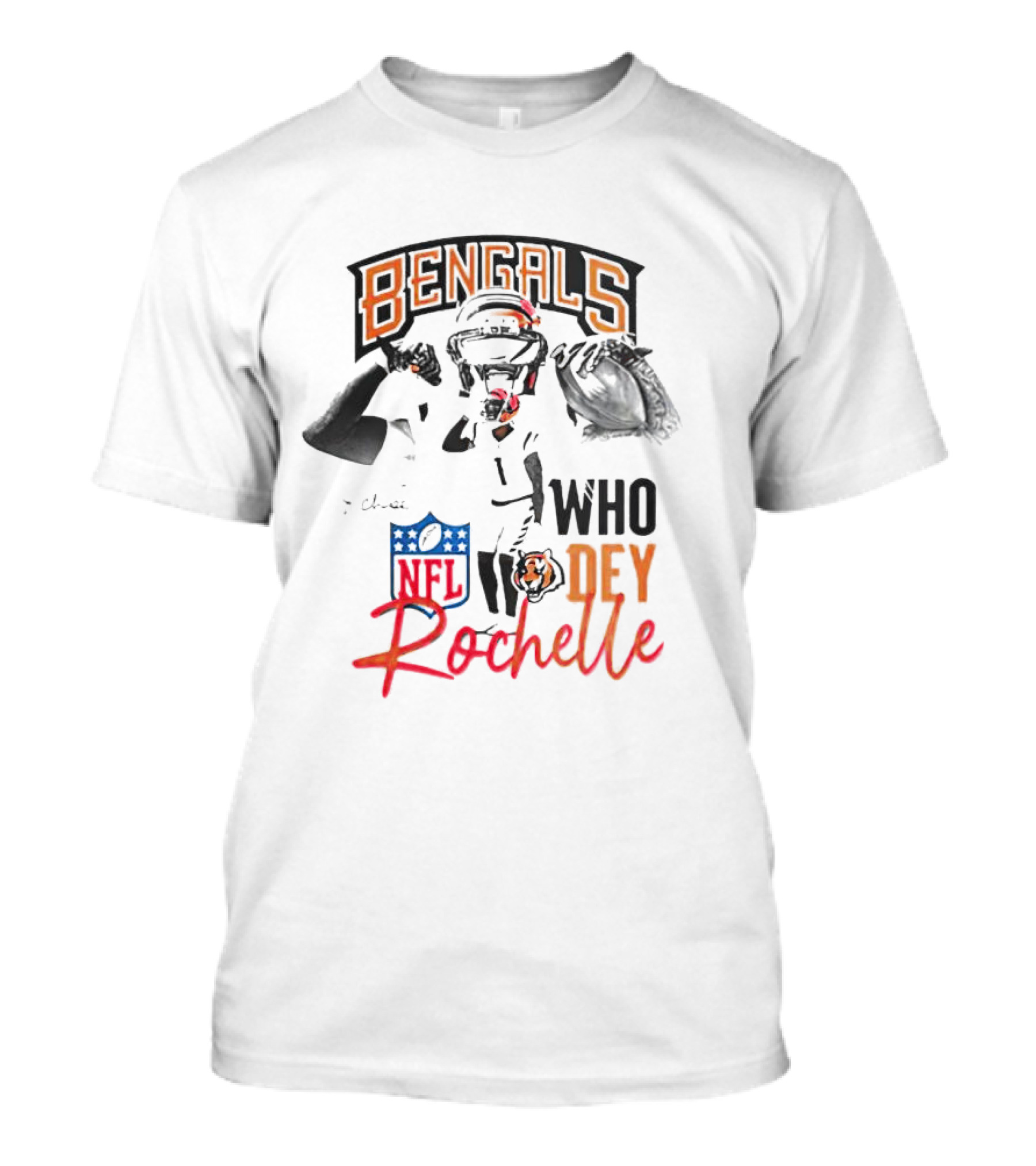Rochelle Bengals Who Dey NFL T-Shirt