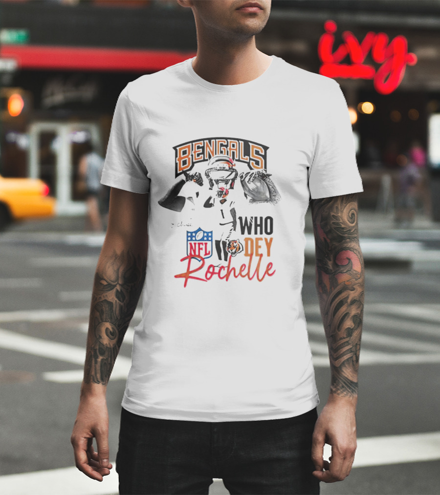 Rochelle Bengals Who Dey NFL T-Shirt