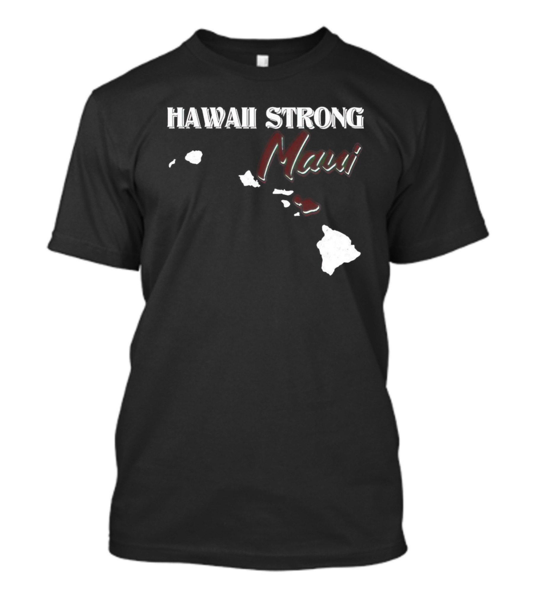 Hawaii Strong Maui Map T-Shirt