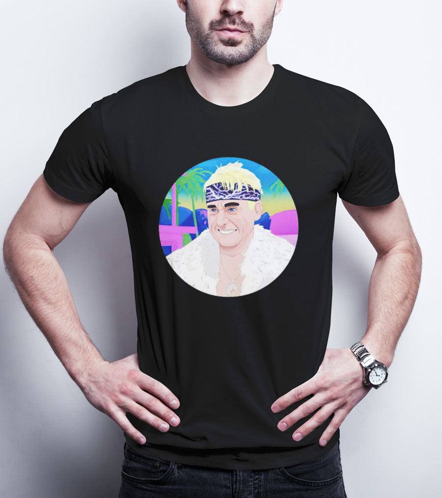 Ken The Patriarchy Is Not Horses Retro Pop Art Style With Blonde Hair And Headband T-Shirt