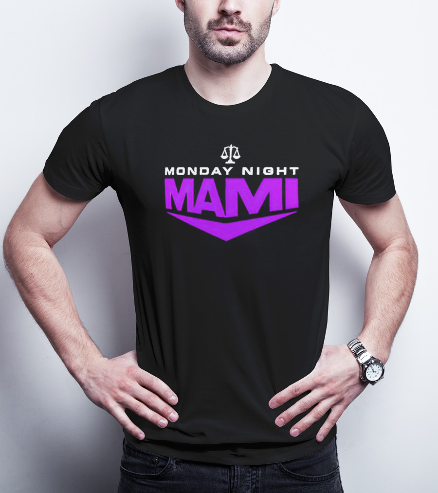 Monday Night Mami Purple Scales Of Justice T-Shirt