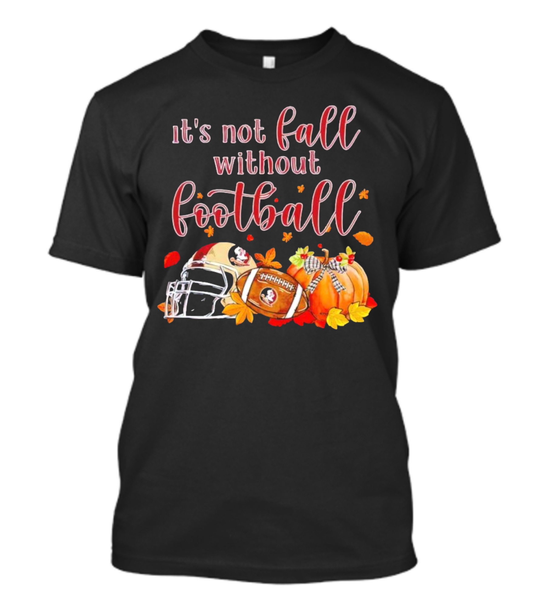 It's Not Fall Without Football Florida State Seminoles Helmet Pumpkin T-Shirt