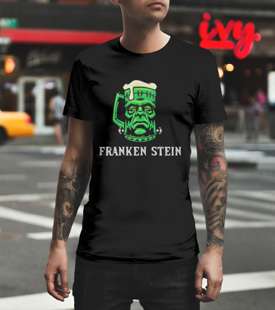 Franken Stein Beer Mug Monsters Halloween T-Shirt