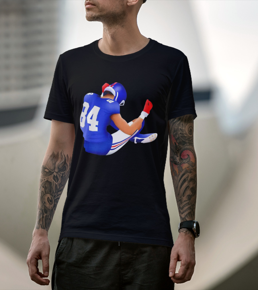 Jomboymedia Route Runner 84 Football Player Sitting T-Shirt