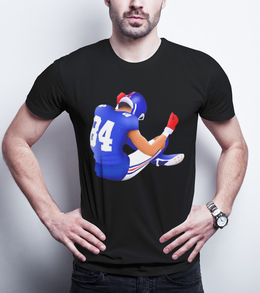 Jomboymedia Route Runner 84 Football Player Sitting T-Shirt