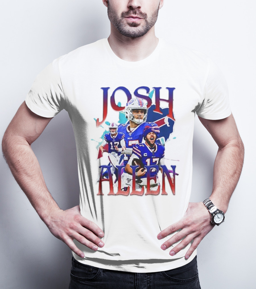 Josh Allen Buffalo Bills Number 17 Football Player T-Shirt