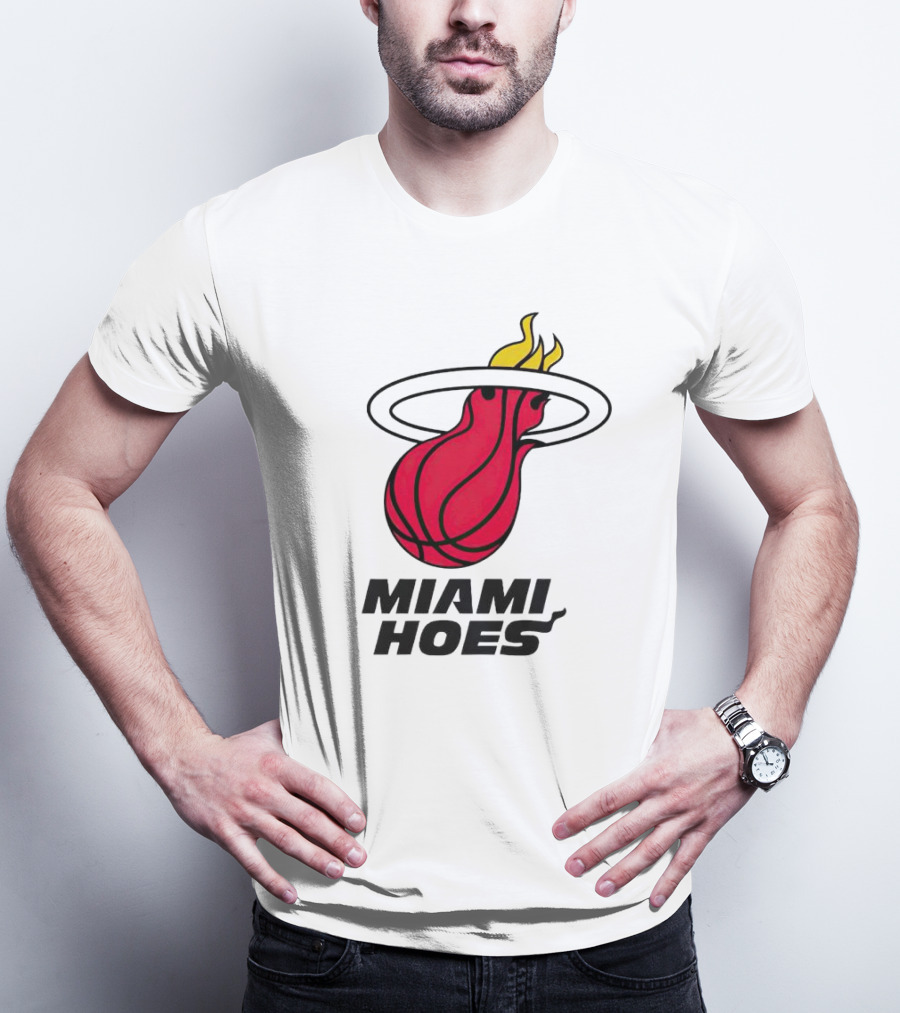 Miami Heat Miami Hoes Basketball Flame T-Shirt