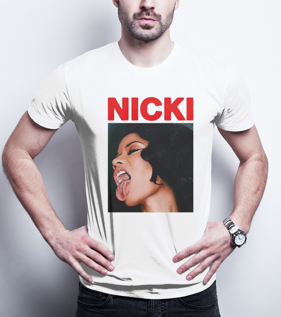 Nicki Sticking Out Tongue Image T-Shirt