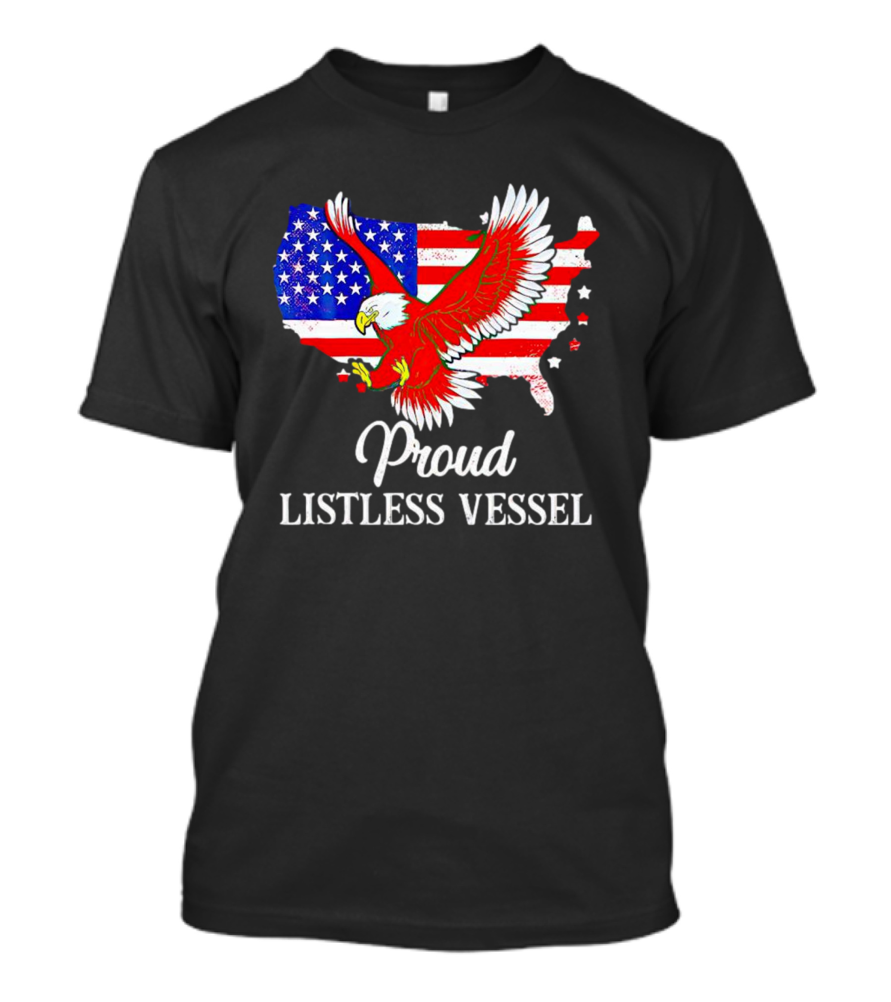 American Flag Eagle Proud Listless Vessel T-Shirt