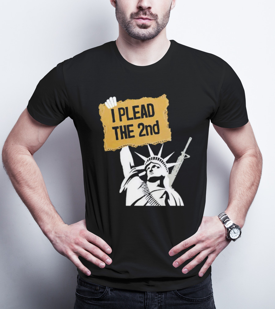 I PLEAD THE 2nd Statue Of Liberty Rifle Protest T-Shirt