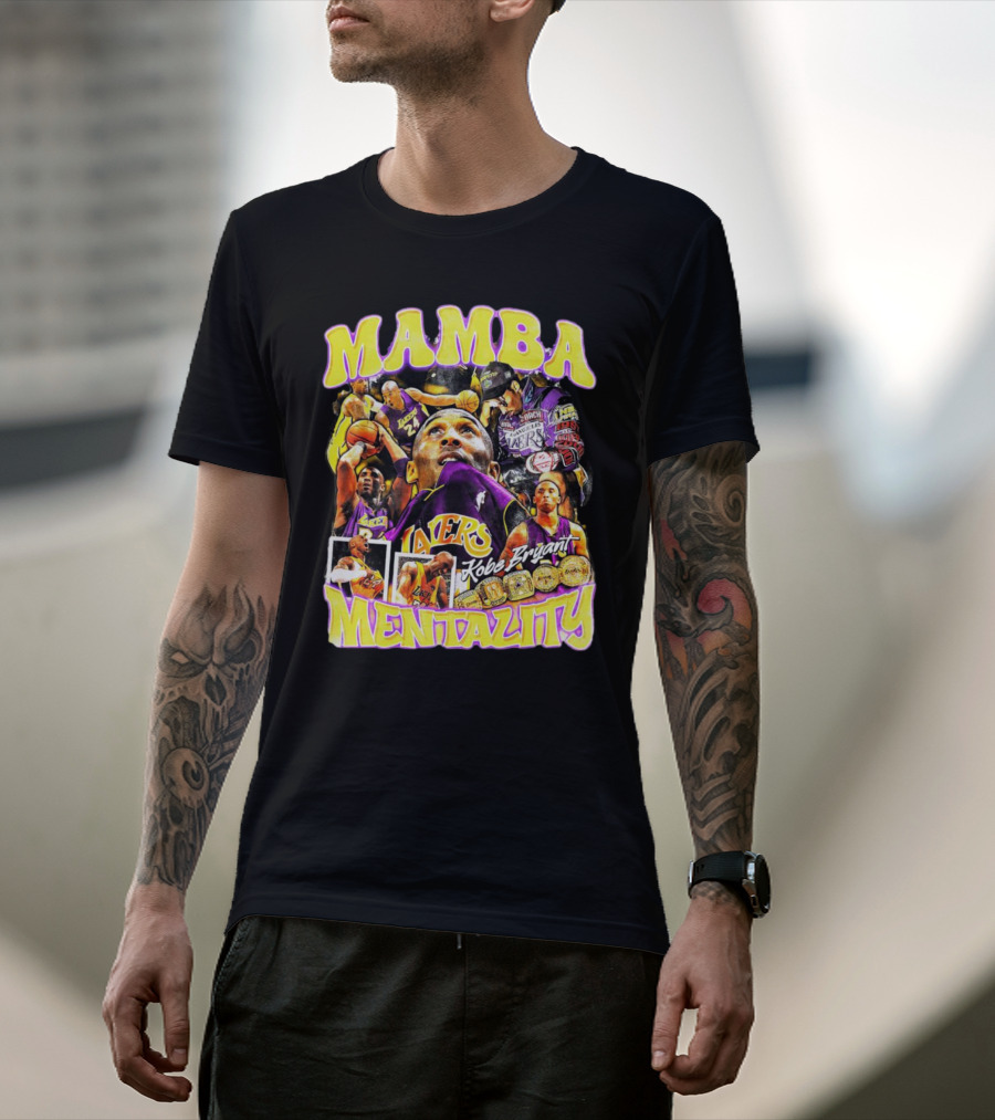Mamba Mentality Lakers Kobe Bryant Rings Basketball Legend T-Shirt