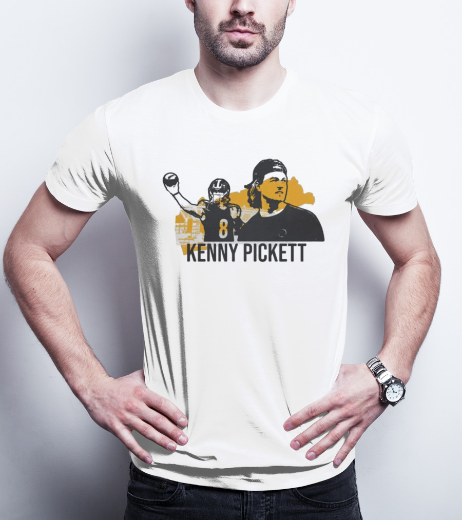 Kenny Pickett Pittsburgh Headliner Series Black And Gold Football Eleven T-Shirt