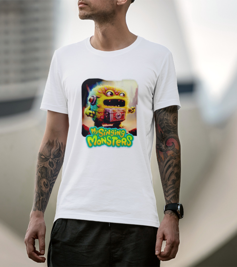 My Singing Monsters Colorful Furry Creature With Camera T-Shirt