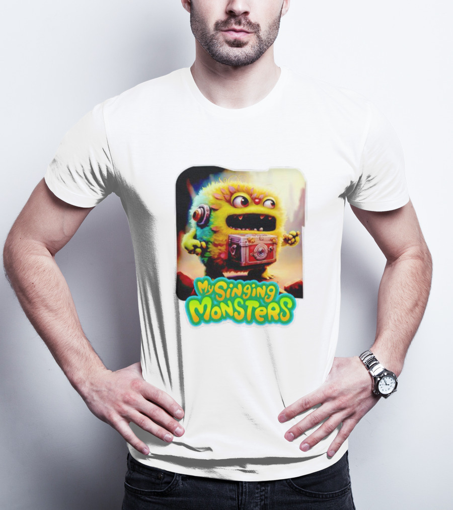 My Singing Monsters Colorful Furry Creature With Camera T-Shirt