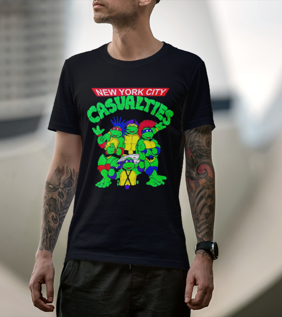New York City The Casualties Ninja Turtles Crossover T-Shirt