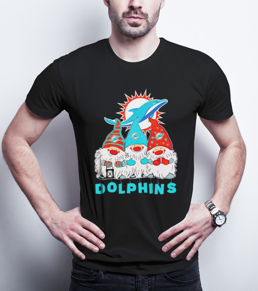 Miami Dolphins Gnomes Football Team Fan T-Shirt
