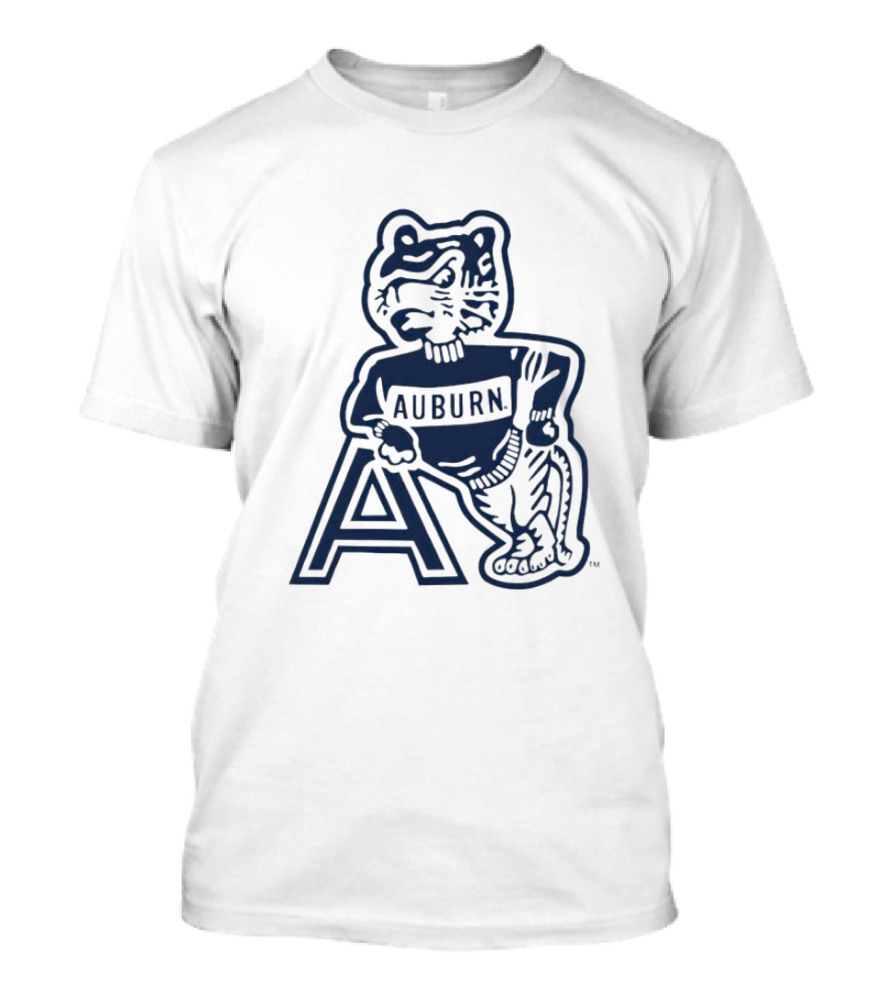 Auburn Tigers Throwback Orange Vintage Logo Tiger With A T-Shirt