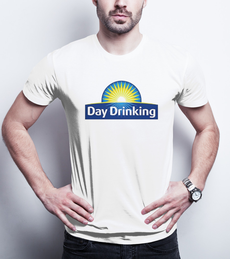 Day Drinking Blue And Yellow Sunburst T-Shirt