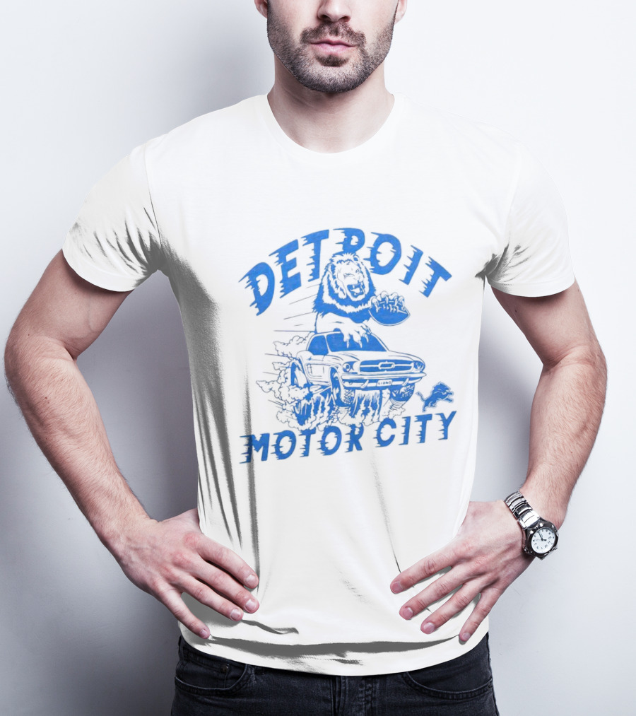 Detroit Lions Motor City Car T-Shirt