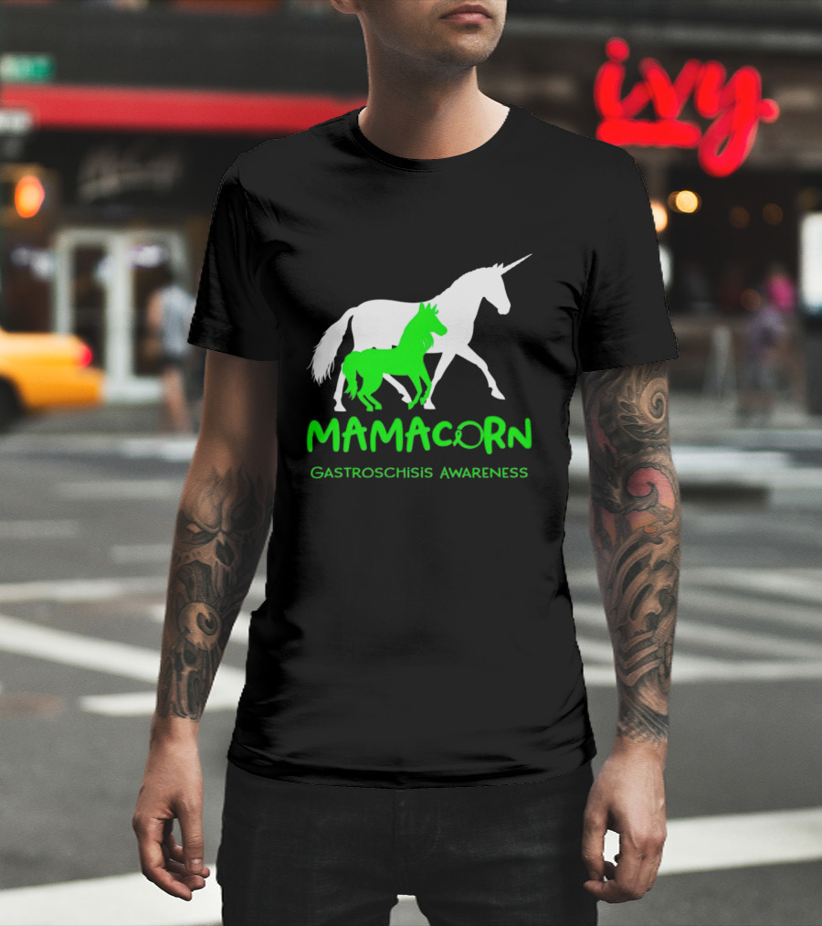 Mamacorn Gastroschisis Awareness Unicorn Mother And Foal T-Shirt